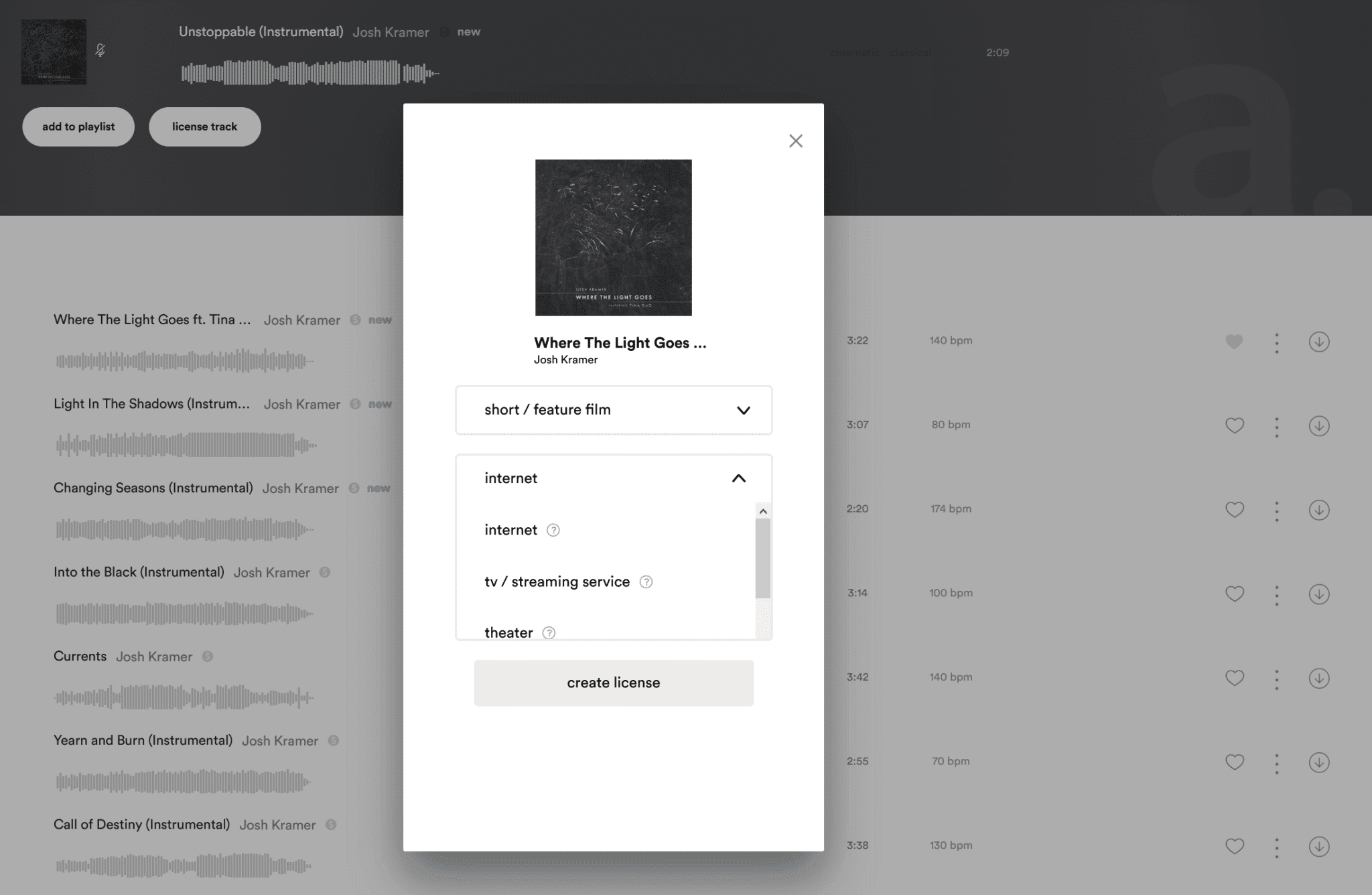 Great site to get royalty-free music/SFX that covers all commercial use ...